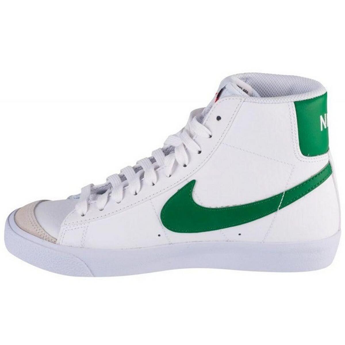 Childrens/Kids Blazer Leather Mid Cut Trainers (White/Green) NIKE ...