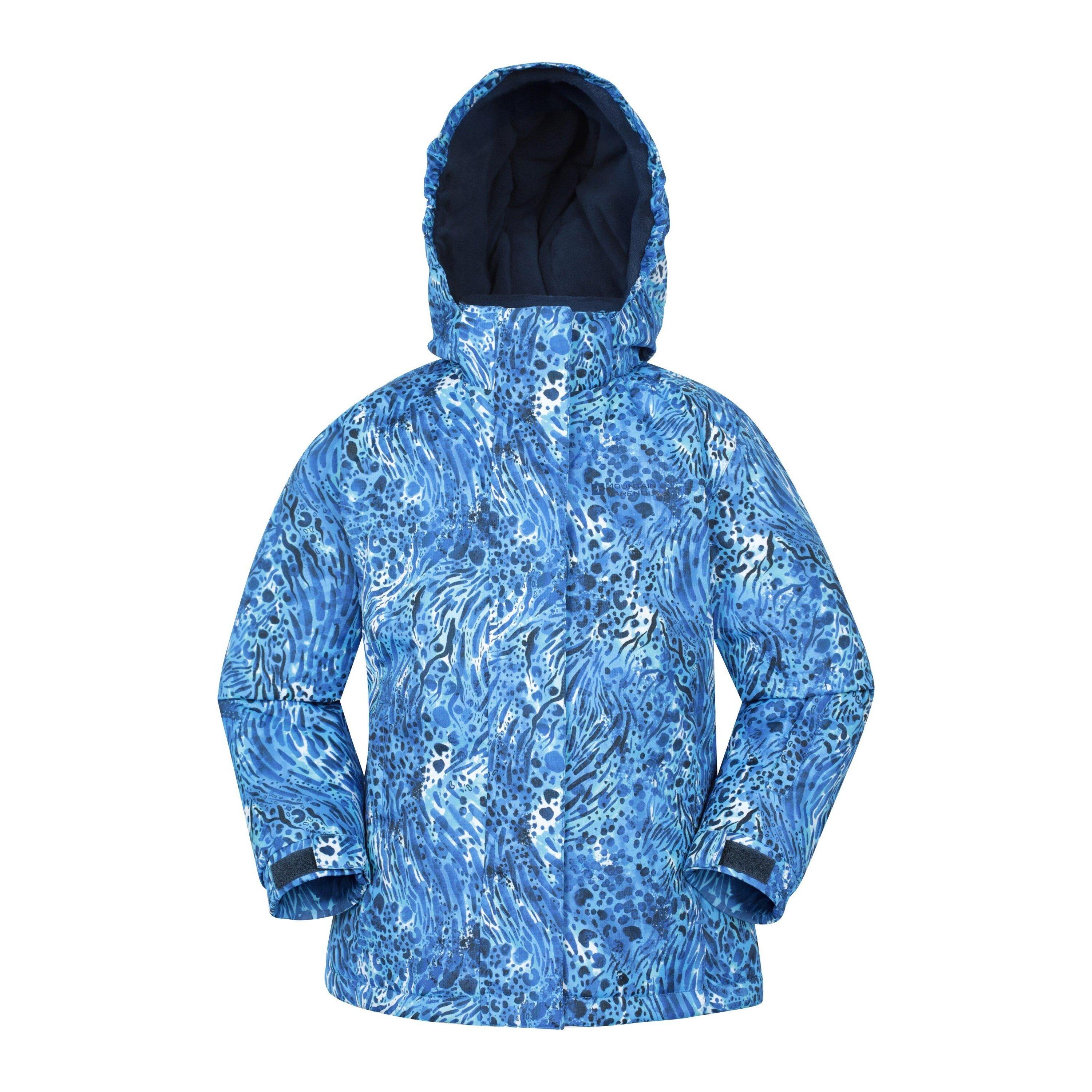 Childrens/Kids Snowdrop Watercolour Ski Jacket (Pale Blue) MOUNTAIN WAREHOUSE | Decathlon