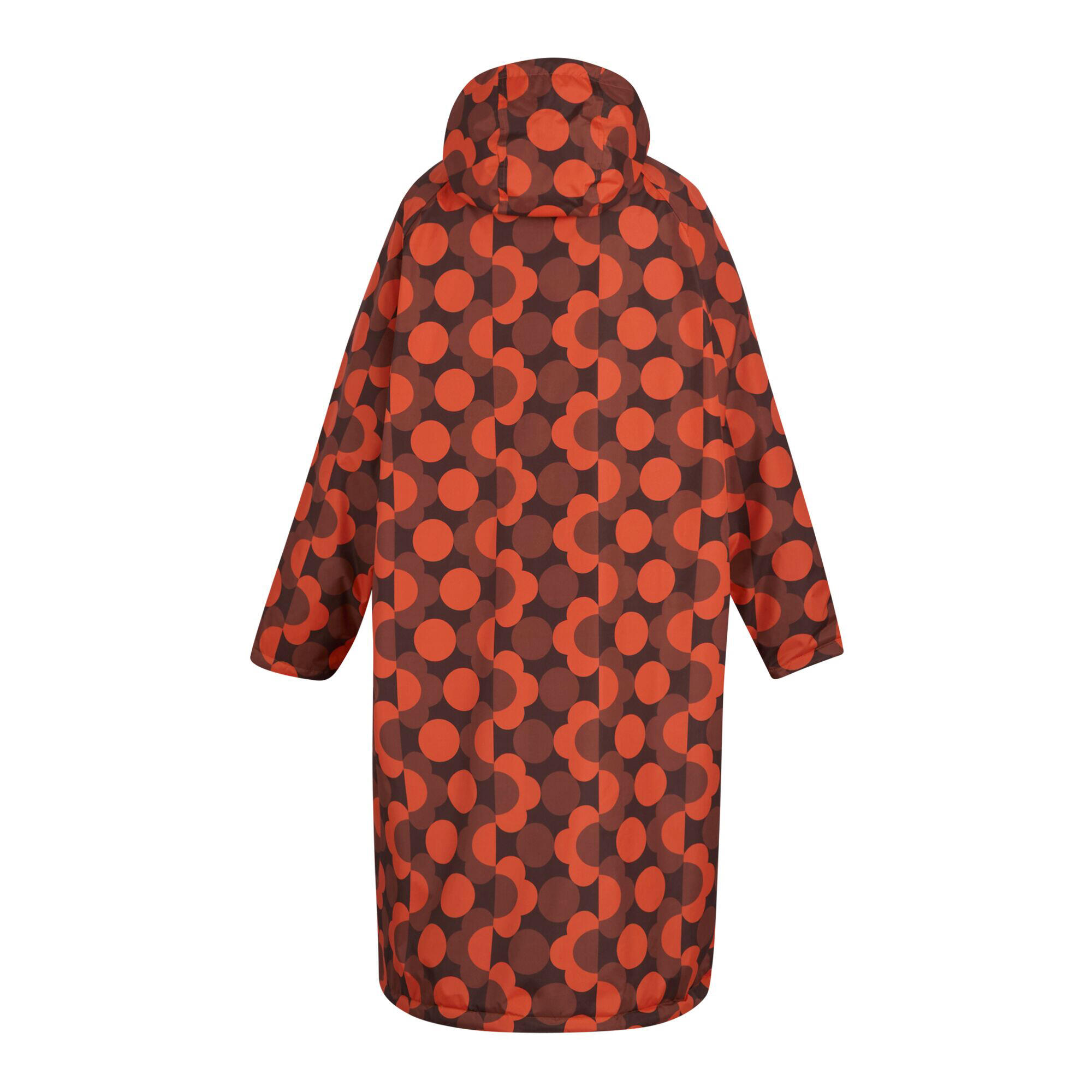 Womens/Ladies Orla Kiely Flowers Changing Robe (Red/Burnt Henna ...