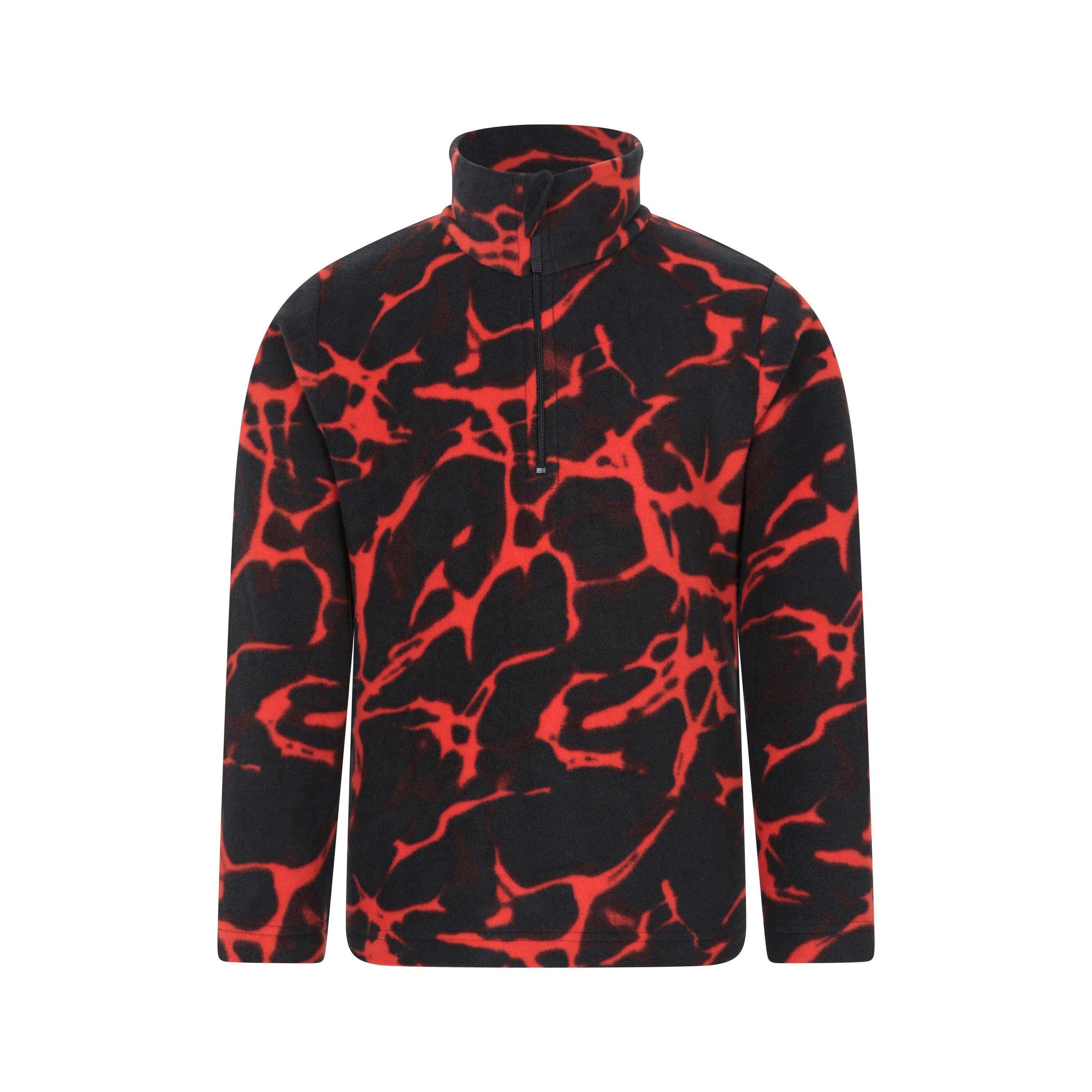 Childrens/Kids Pursuit Microfleece Half Zip Fleece (Black/Red) MOUNTAIN ...