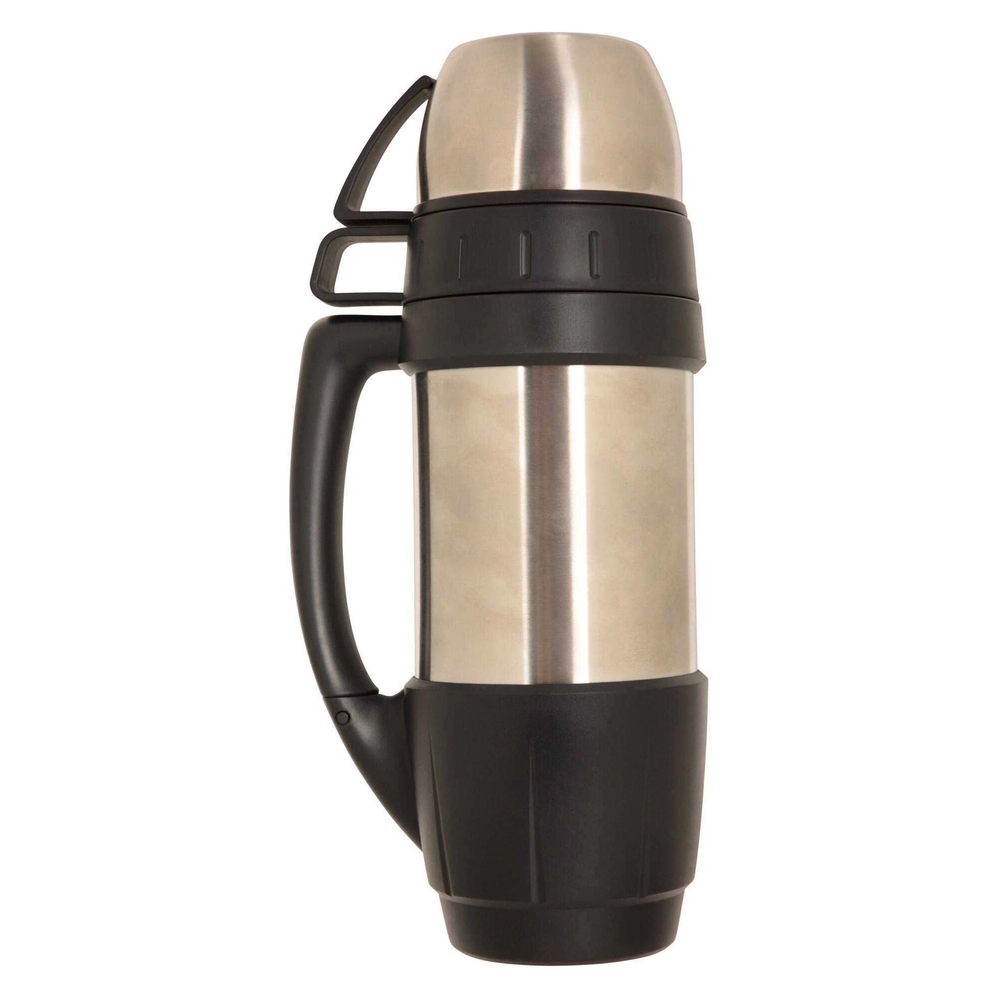 DoubleWalled Flask & Cup Set (Silver) MOUNTAIN WAREHOUSE | Decathlon