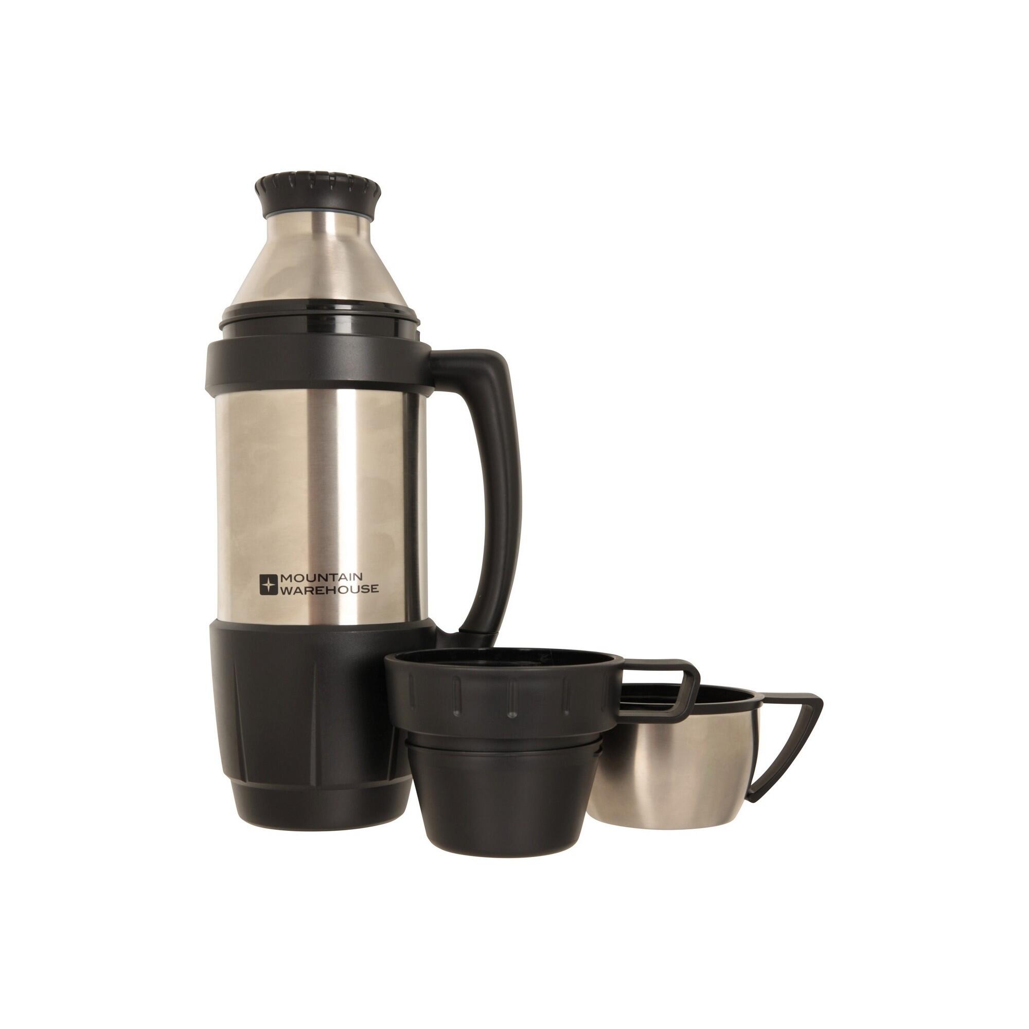 DoubleWalled Flask & Cup Set (Silver) MOUNTAIN WAREHOUSE | Decathlon
