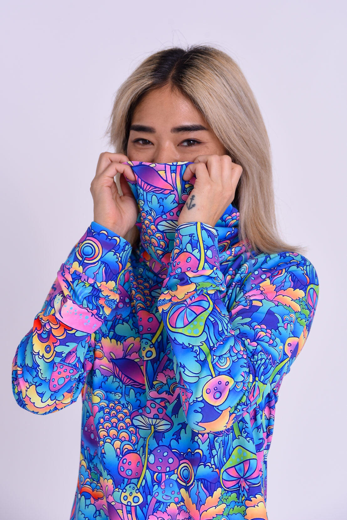 OOSC Women's High-Neck Baselayer Top — Electric Blue | Decathlon