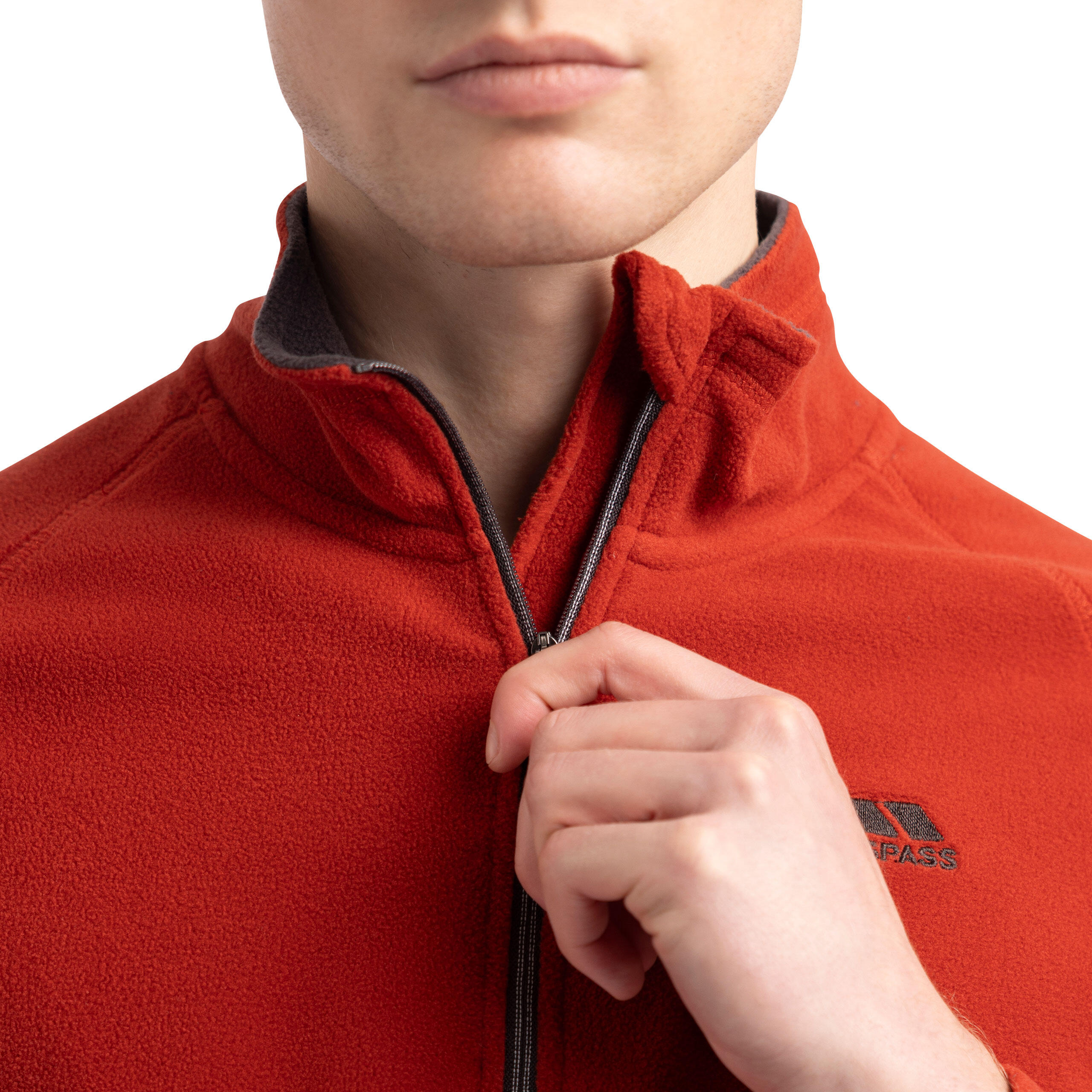 Trespass Blackford Men's Microfleece 1/2-Zip Sweatshirt, Red L | Decathlon