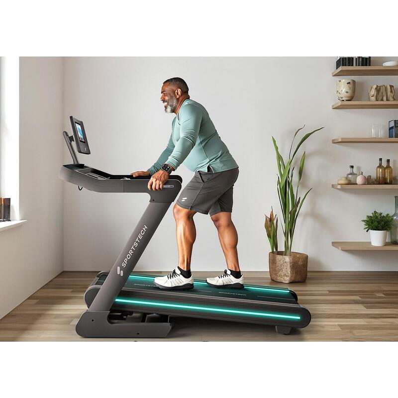 Sportstech Tapis de course sTread Pro | Pliable | Jusqu'à 20 km/h avec ...