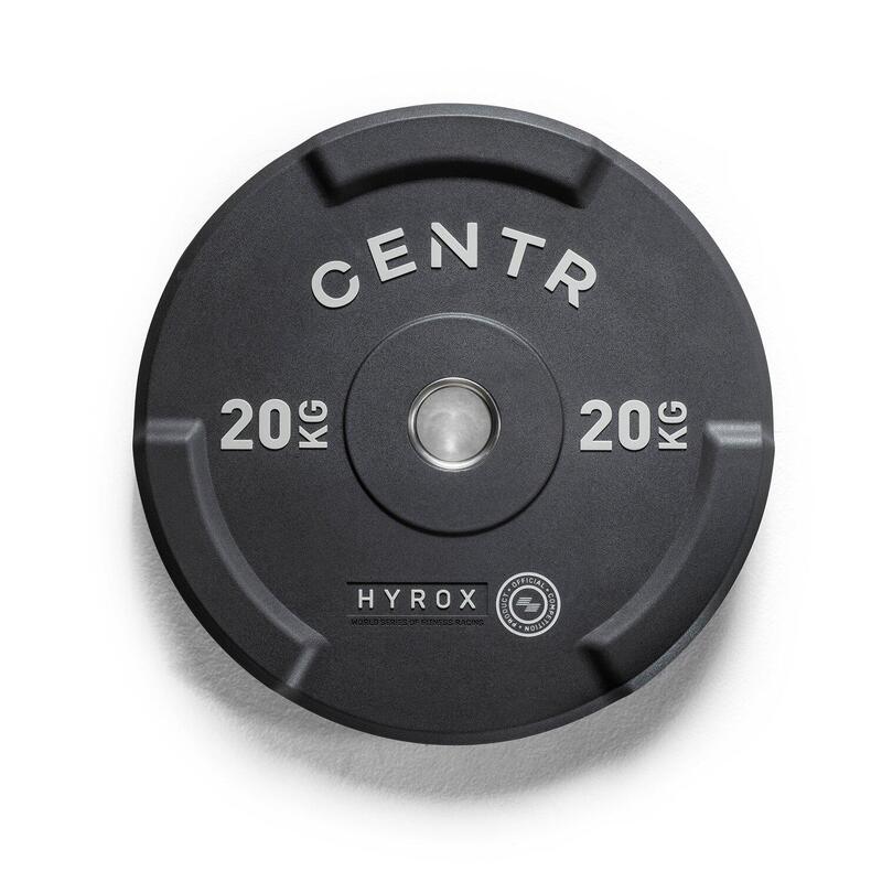 X HYROX Interlocking Bumper Plate 20kg CENTR | Decathlon