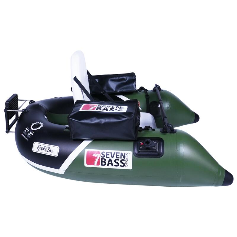 Float tube Seven Bass ROCKSTAR - KAKI WHITE BLACK SEVEN BASS | Decathlon