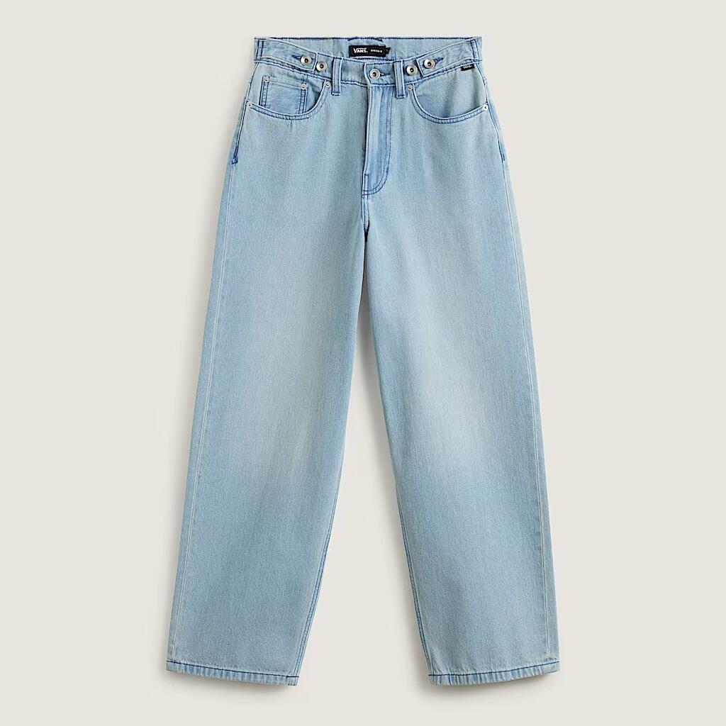 Broek Vans Model Cinched Check 5 Baggy Kleur Blauw | Decathlon