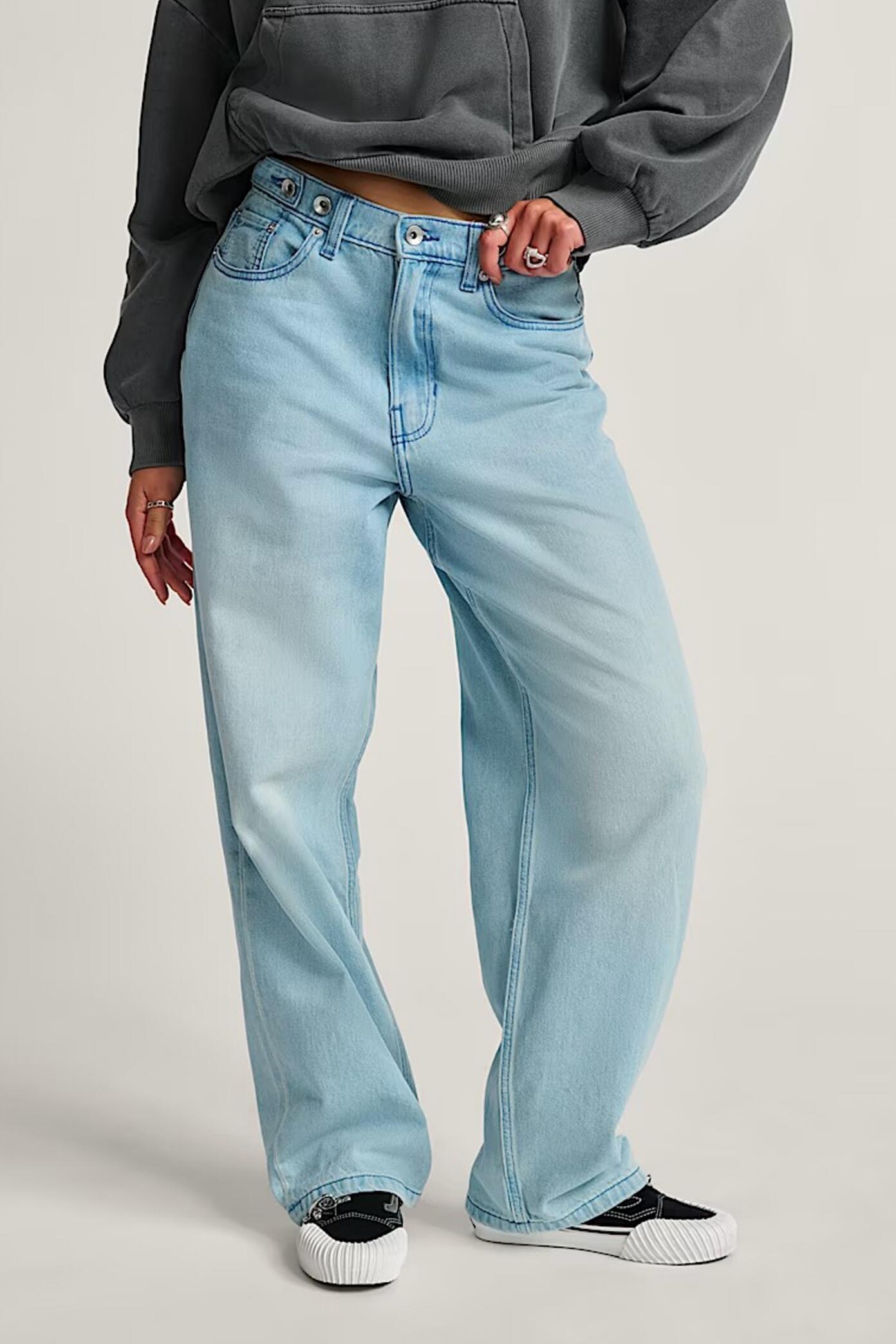 Broek Vans Model Cinched Check 5 Baggy Kleur Blauw | Decathlon