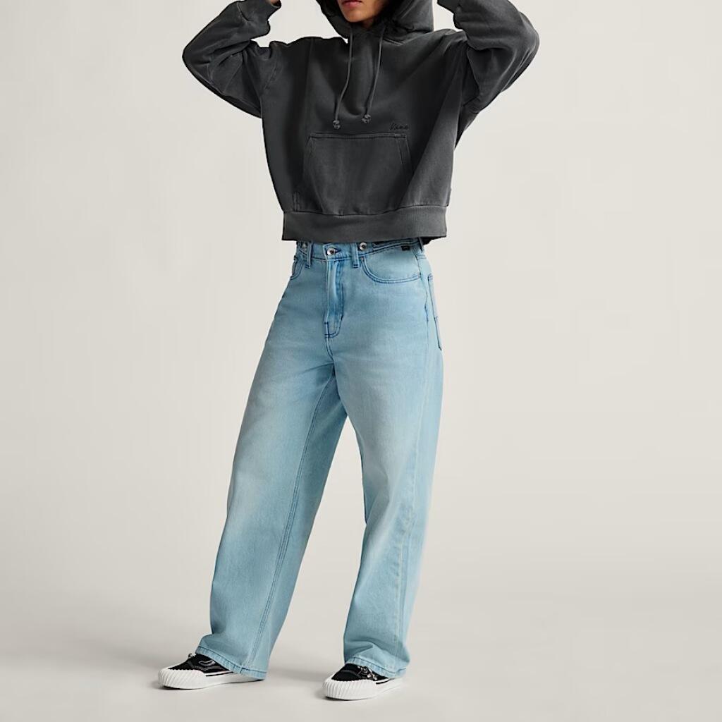 Broek Vans Model Cinched Check 5 Baggy Kleur Blauw | Decathlon