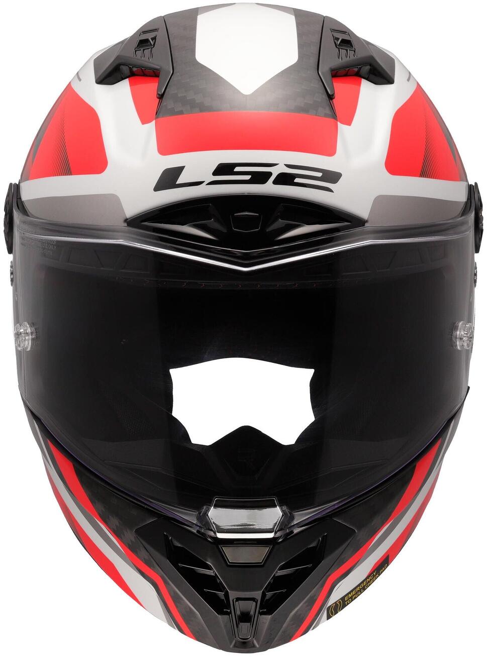 LS2 FF805 Thunder Carbon GP integraalhelm, wit/rood, maat L | Decathlon