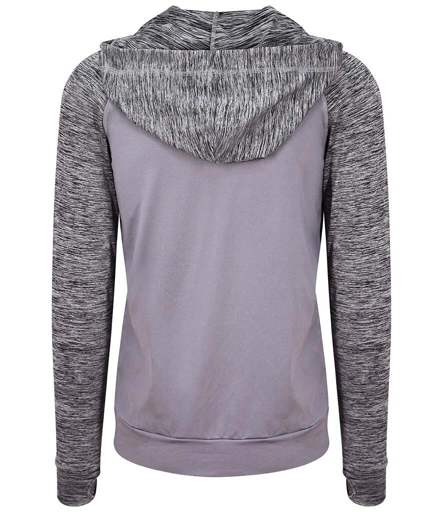 AWDis Cool Men’s Contrast Zoodie Full Zip Training Hoodie - Grey ...