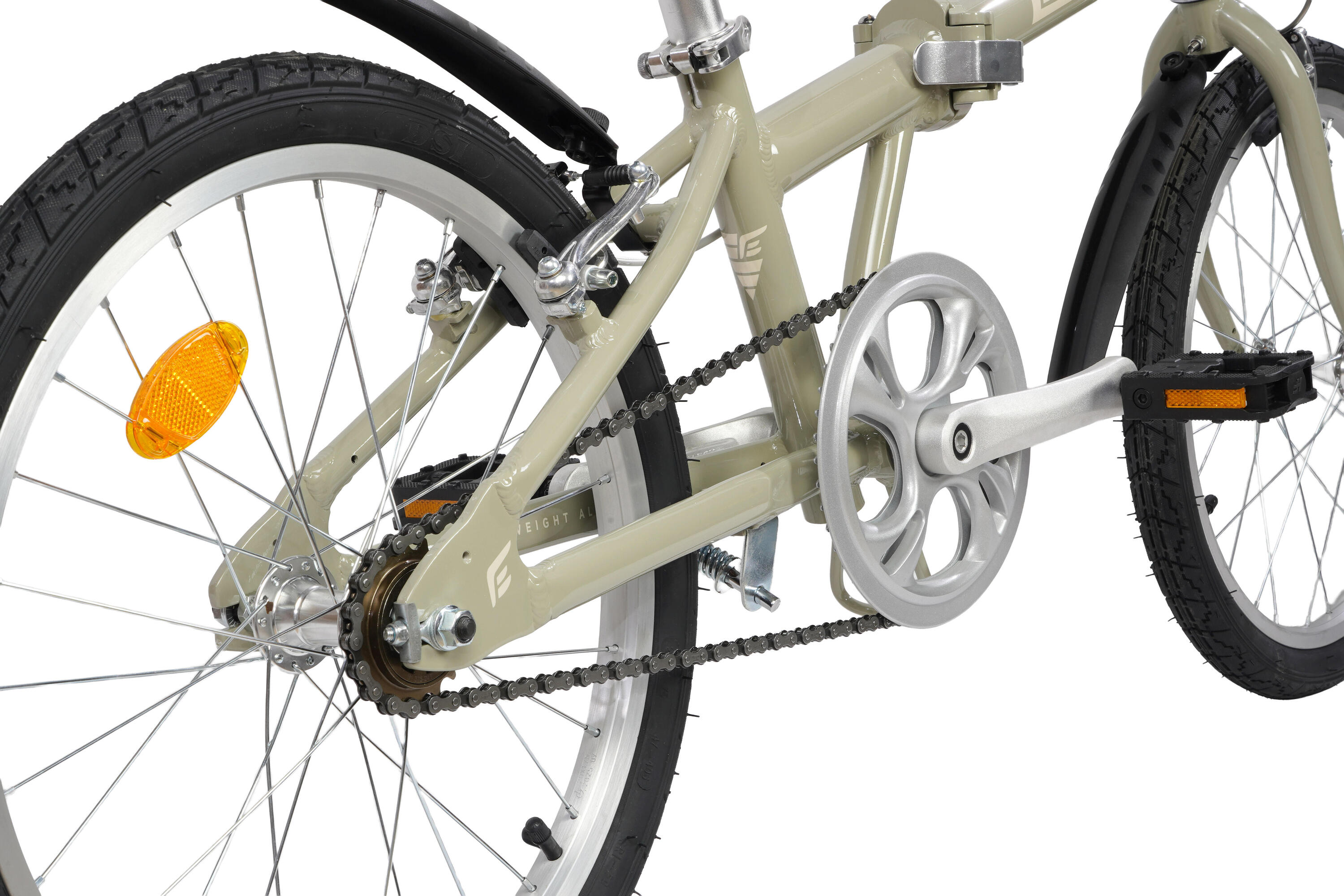Folding - Vélo pliant Aluminium 20" Beige FABRICBIKE | Decathlon