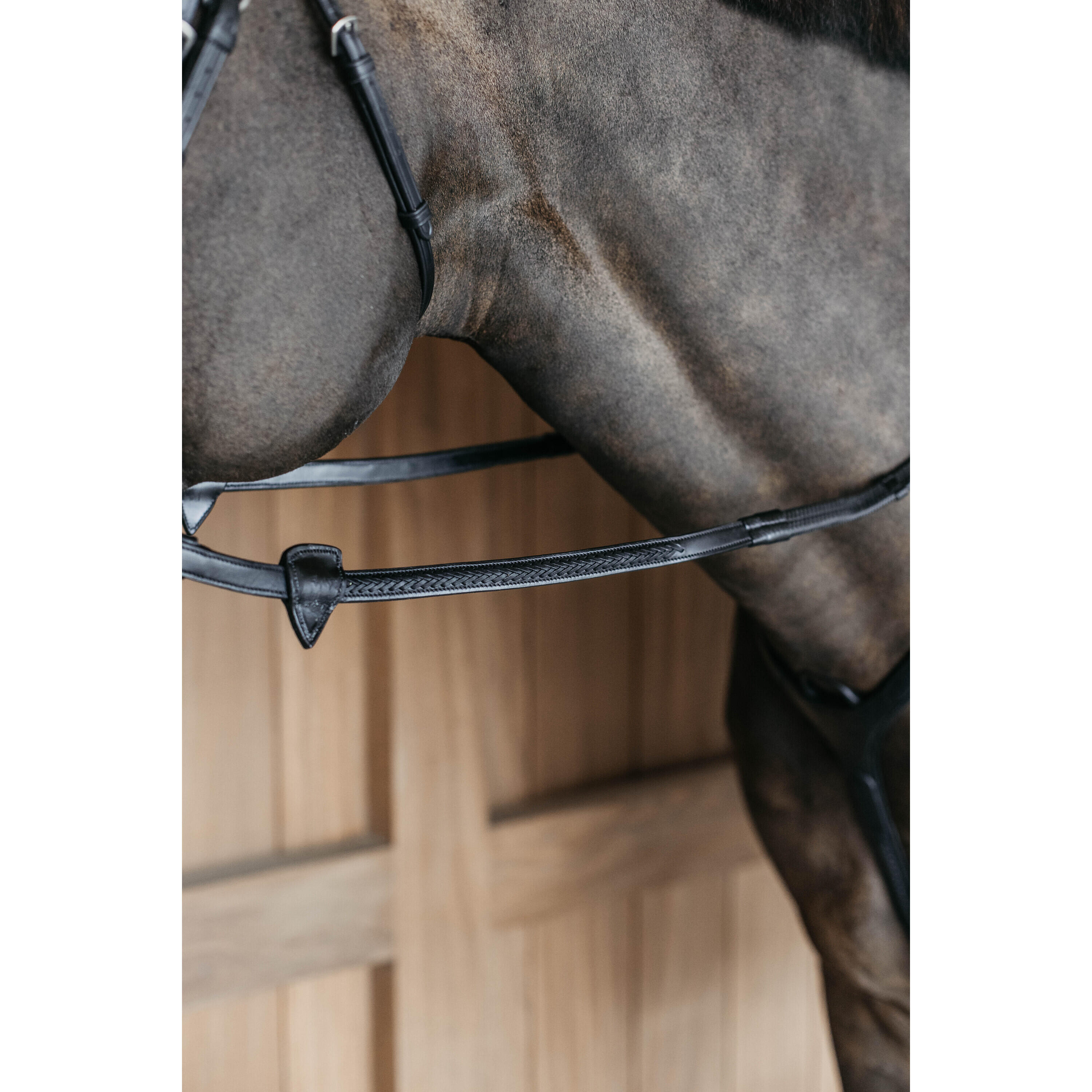 Rubber horse reins with 7 stoppers and braided finish Dy'on 1/2 DY ON ...