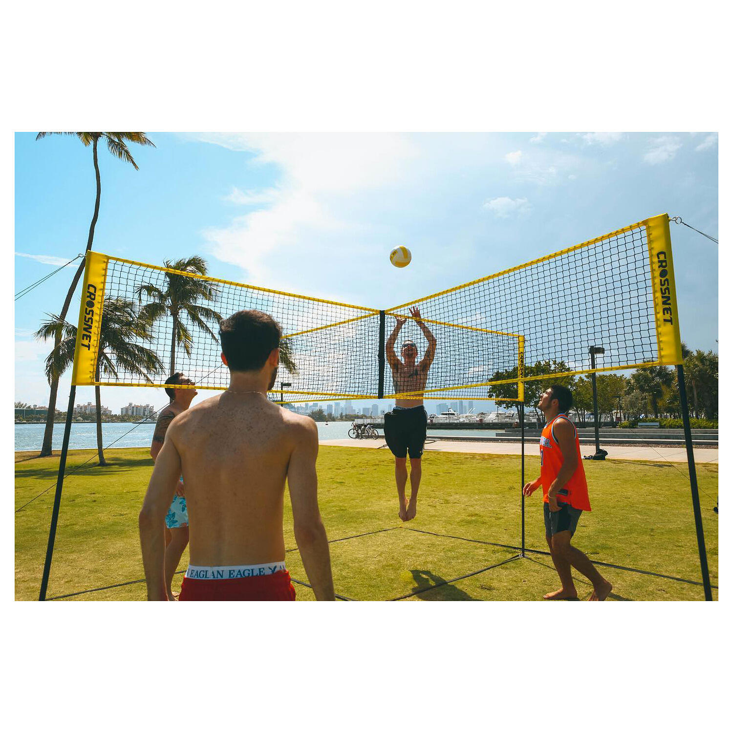 Volleyballanlage Four Square Volleyball Unisex CROSSNET | Decathlon