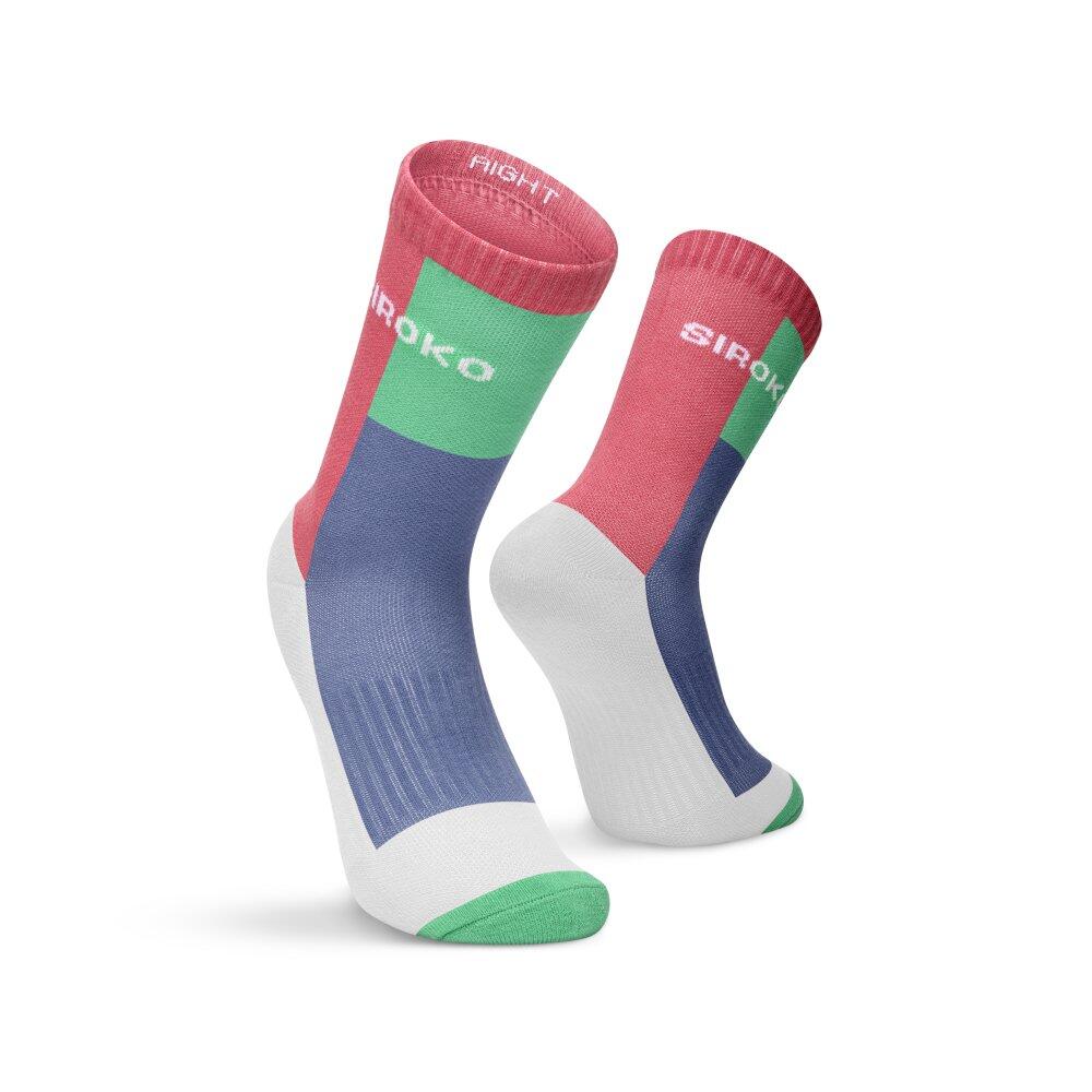 Men & Women Padel crew socks 3-pack Vira Erit Multicolor SIROKO | Decathlon