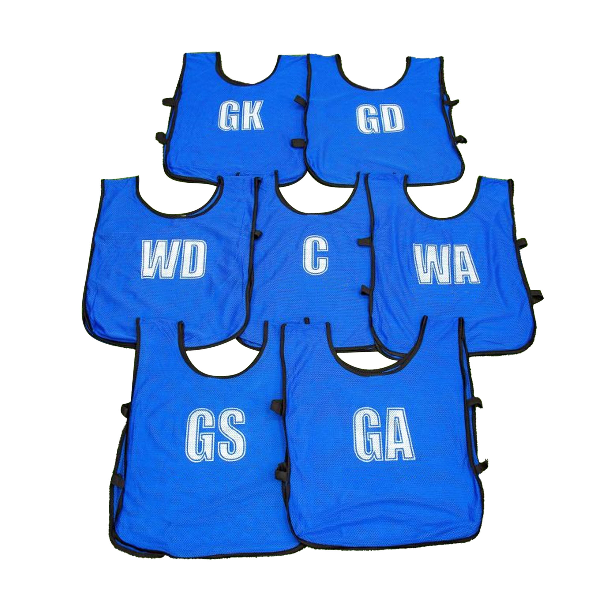 Childrens/Kids Mesh Netball Training Bib (Pack of 7) (Royal Blue) 4-9 ...
