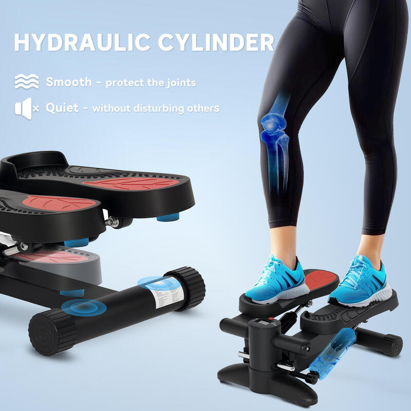 Kompaktní stepper pro trénink, fitness stepper s LCD monitorem SPORTNOW ...