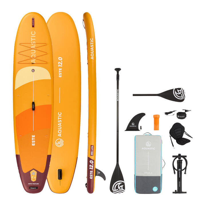 Deska AQUASTIC SUP Este 12'0" Zestaw z siedziskiem AQUASTIC | Decathlon