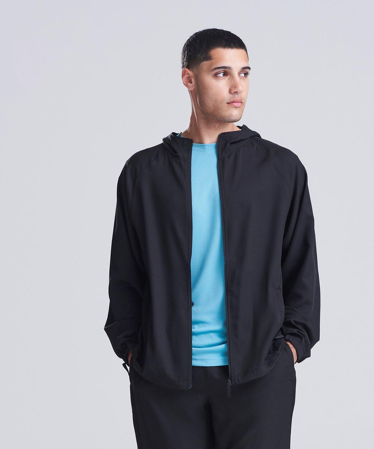 AWDis Just Cool Men's Lightweight Active Track Jacket - Black | Decathlon