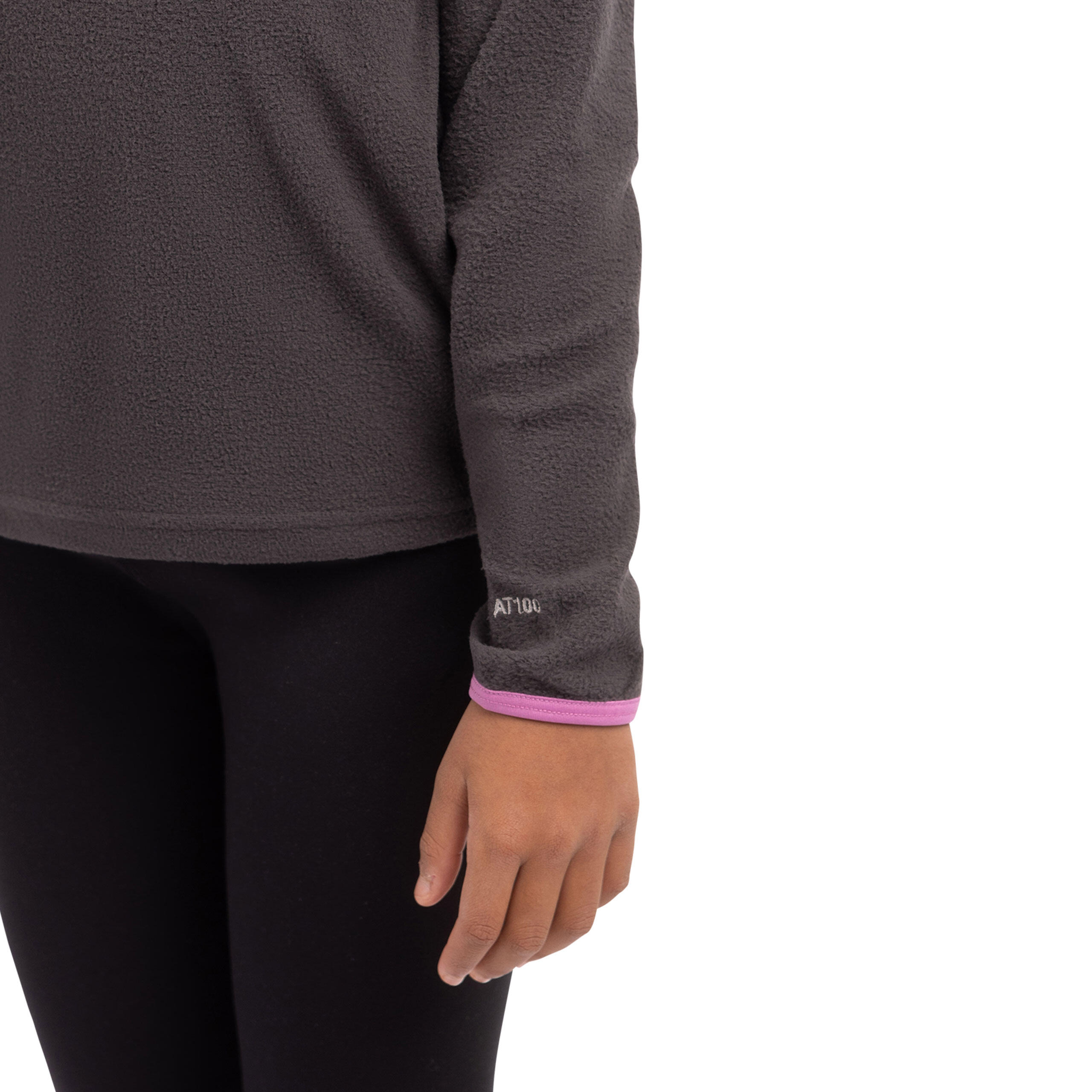 Girls 1/2 Zip Contrast Colour Fleece Top - Sybil | Decathlon