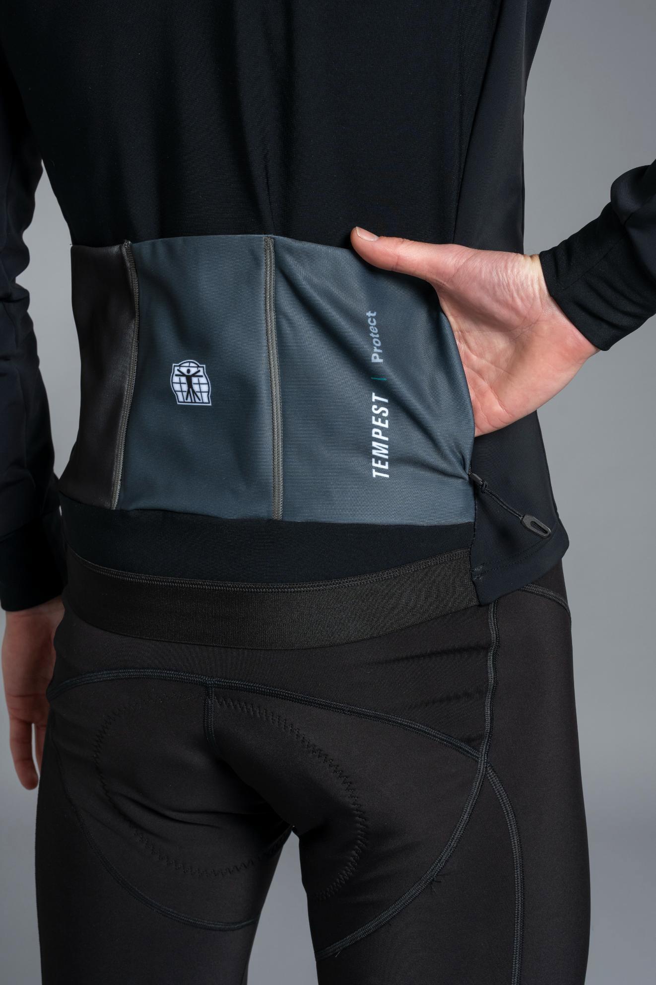 Veste Vélo Hiver Isolante Coupe-vent Homme - Tempest Protect Pixel Noir ...