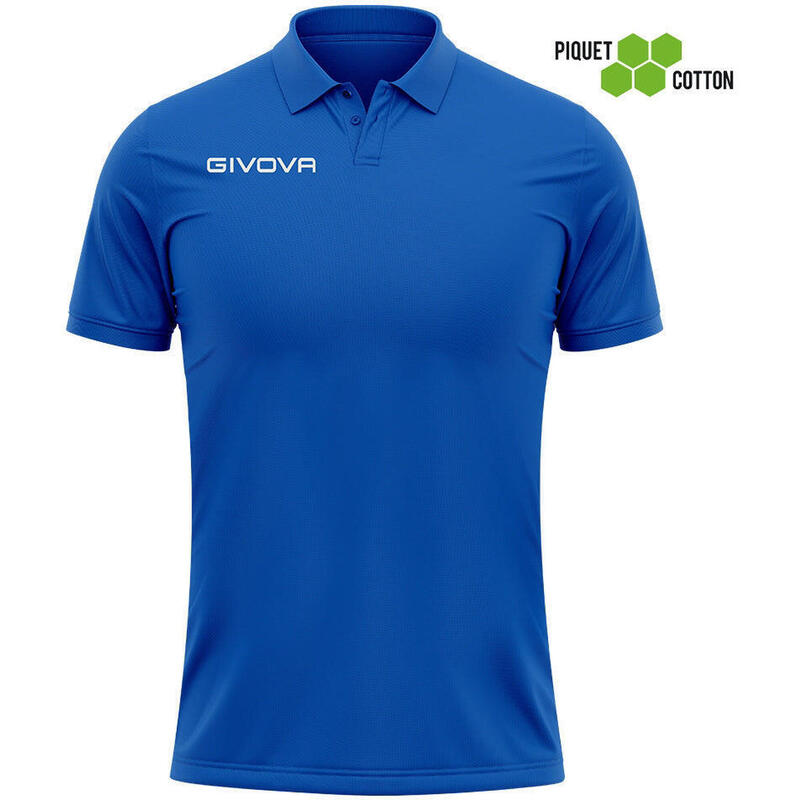 Chemise d'été Givova Polo Cotone Piquet pour Hommes en Coton Respirant ...
