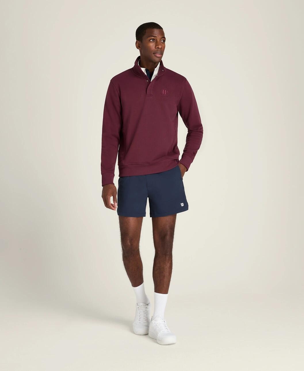 Club 1/2 Zip Mock Sweatshirt Men Red WILSON | Decathlon
