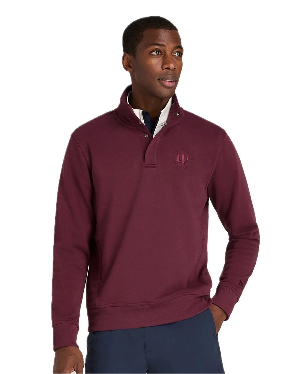 Club 1/2 Zip Mock Sweatshirt Men Red WILSON | Decathlon