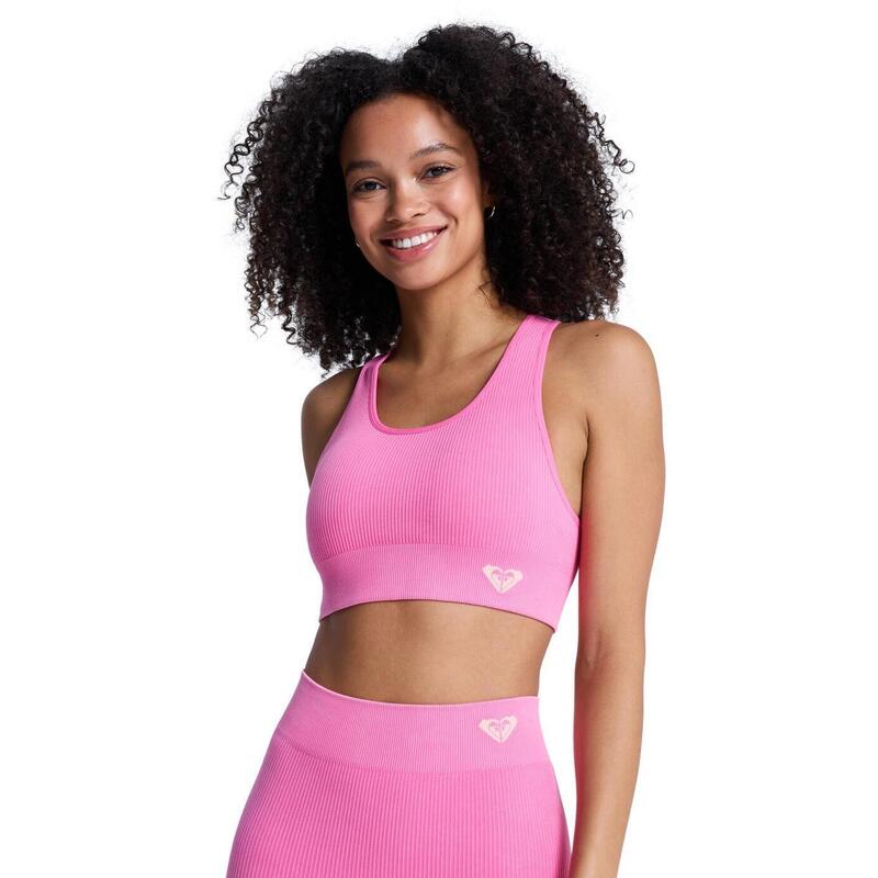 Brassière de sport CHILLOUT SEAMLESS WASHED Rose Femme ROXY | Decathlon