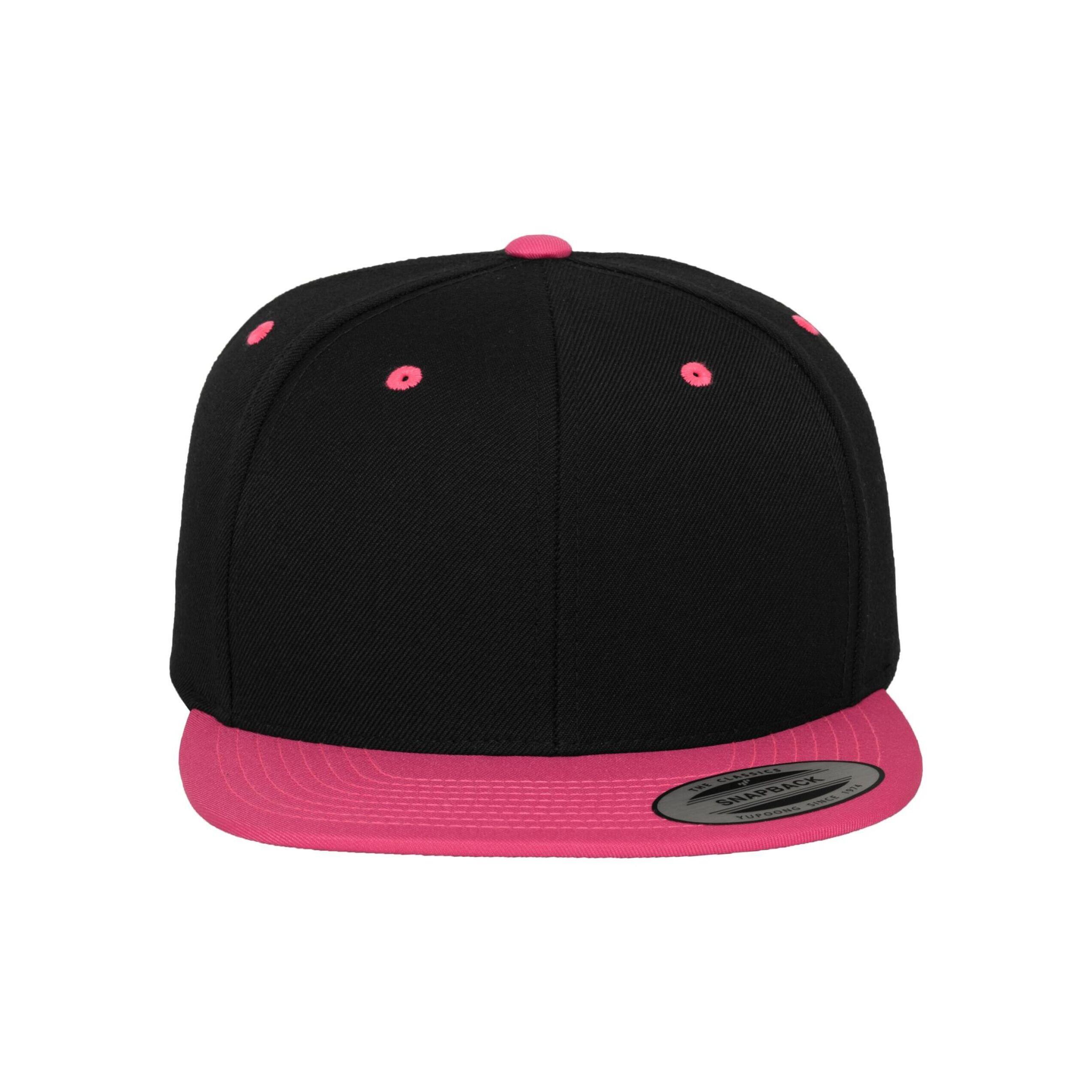 Classic Two Tone Cap (Black/Neon Pink) | Decathlon