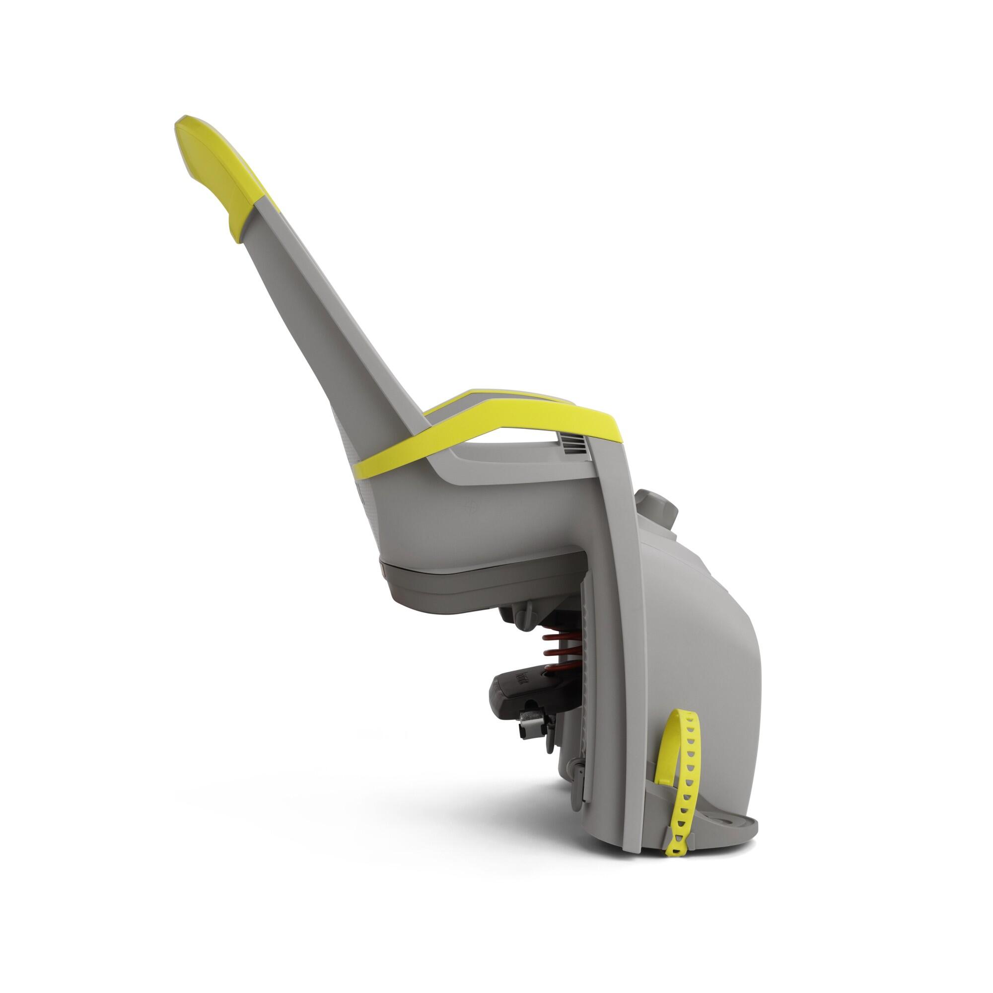 Amaze Child Bike Seat with Carrier Adapter Grey/Lime | Decathlon