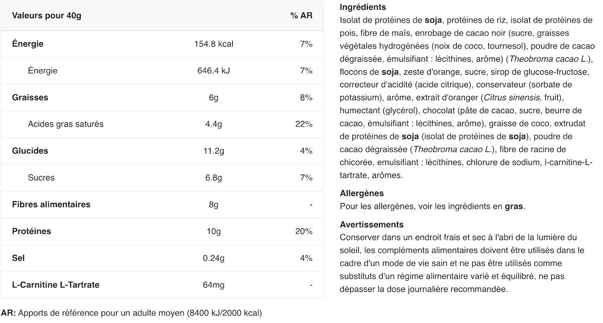 QNT LIIFE - Veganer Protein-Riegel + L-Carnitin | Decathlon