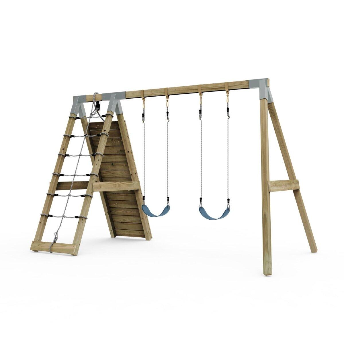 Premium Double Swing with Up and Over Wall - Flex and Baby Mint Green ...