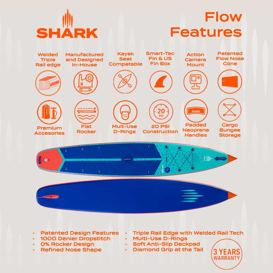 Shark SUPs Cruiser Flow 11'6 x 34" x 6" Paddleboard | Decathlon