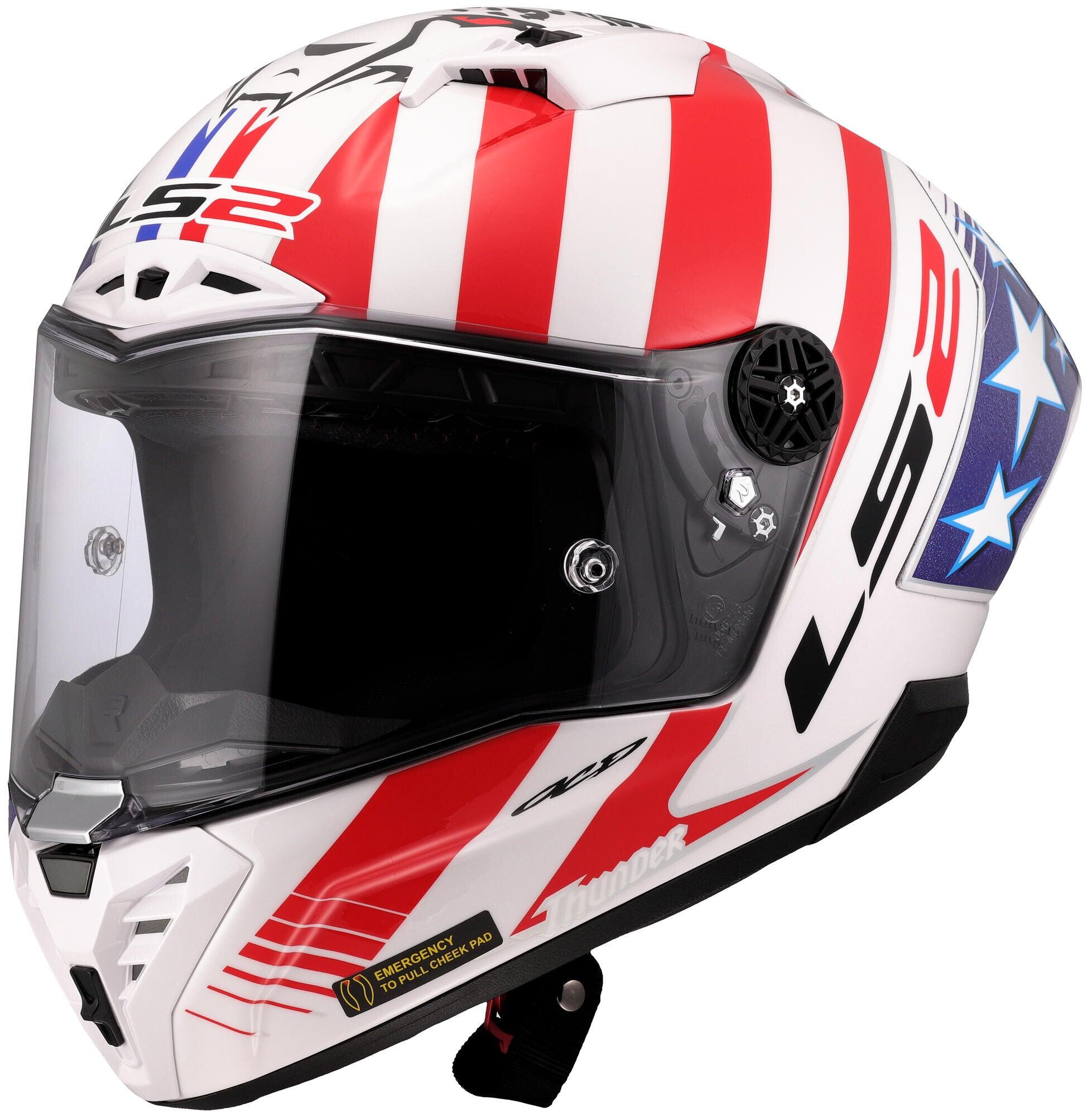 LS2 FF805 Thunder Carbon GP Aero Replica Full-Face Helmet, XXL. L2S ...
