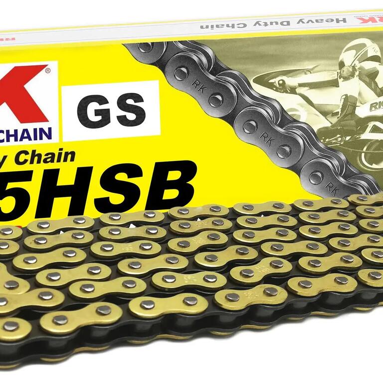 RK Chains 415 HSB 124 C Gold/Grey Open Bicycle Chain. - Decathlon