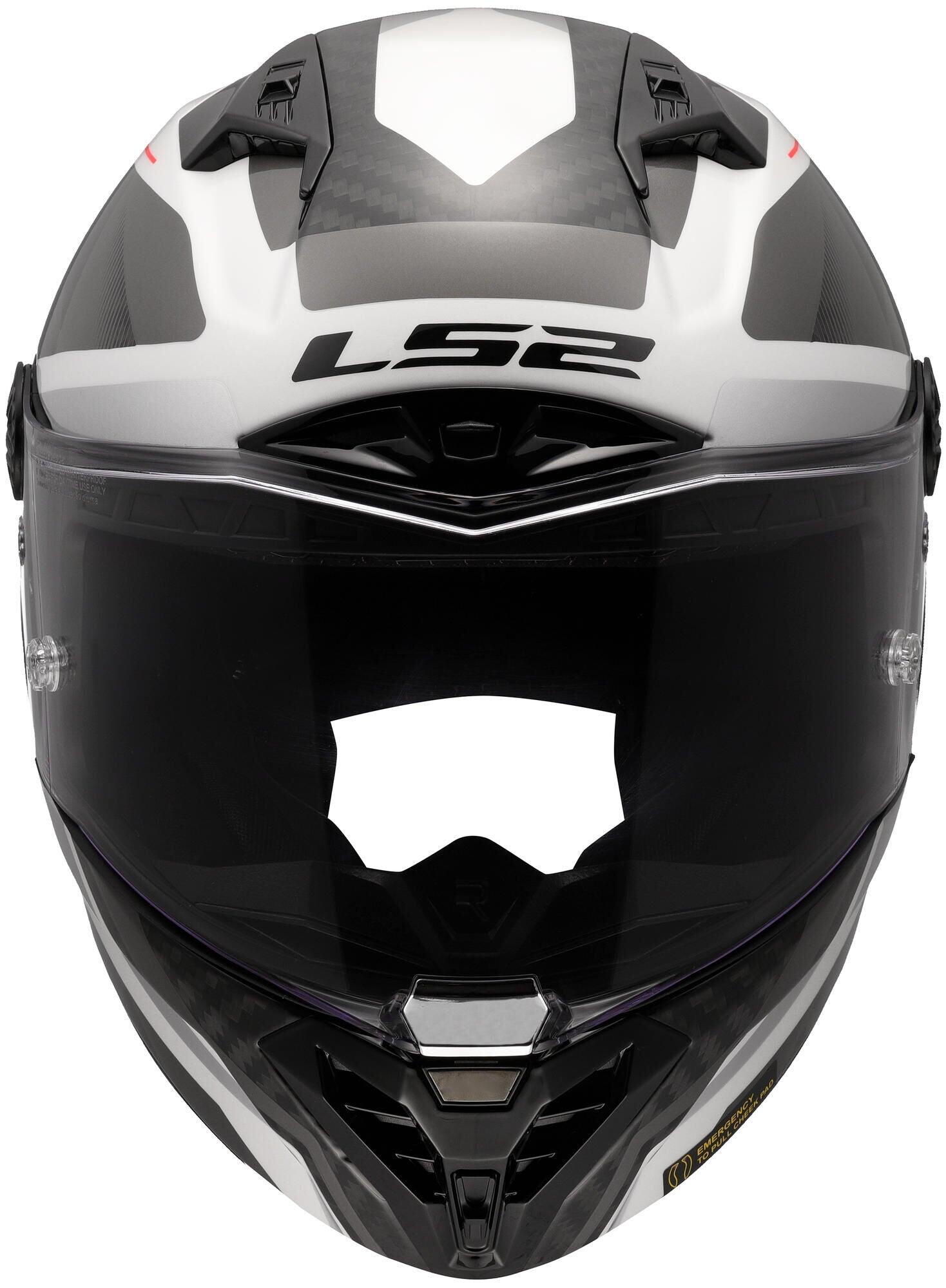 LS2 FF805 Thunder Carbon GP Full-Face Helmet M White/Grey L2S | Decathlon