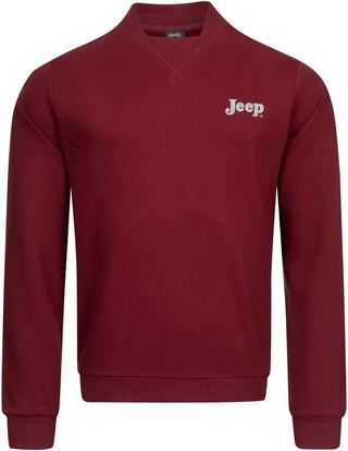 Sweat-shirt homme Jeep® col bomber, 100% coton, rouge, 2XL | Decathlon