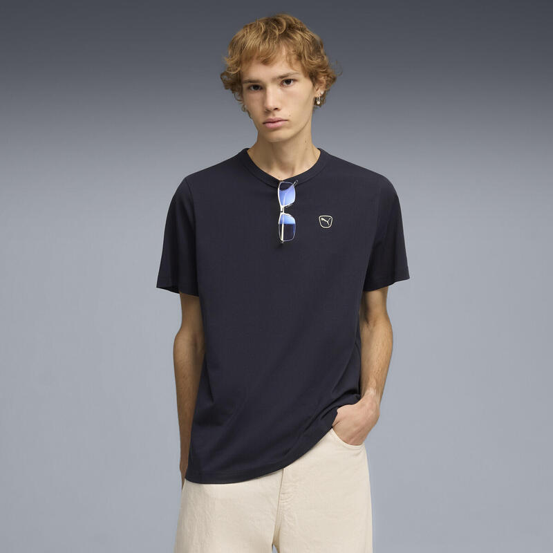 PUMA - Tricou alergare bărbați logo mic Essentials Elevated, roșu PUMA ...