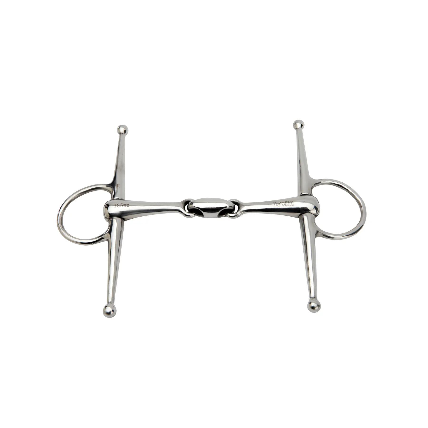 Full cheek double jointed stainless steel snaffle bit for horses HORKA ...