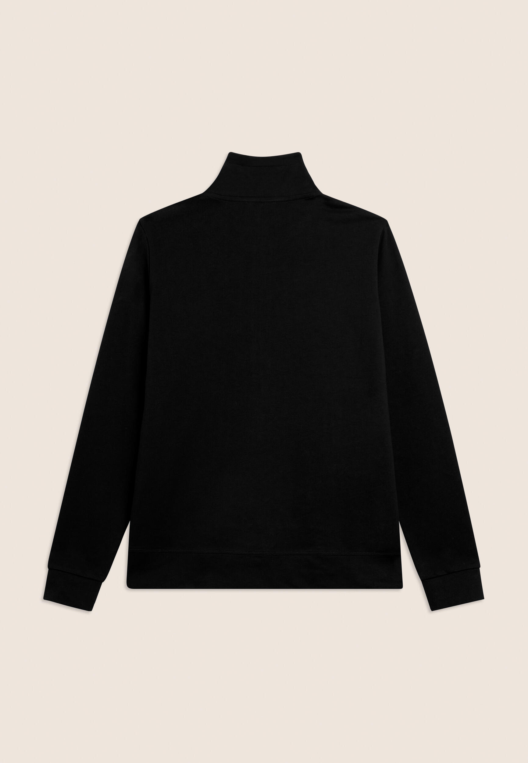 Sweat-shirt à col montant offre une coupe confortable avec fermeture ...