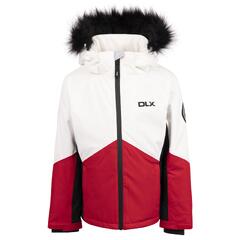 Dlx Shelbie gyerek sídzseki, piros-fekete, levehető kapucni DLX - Decathlon