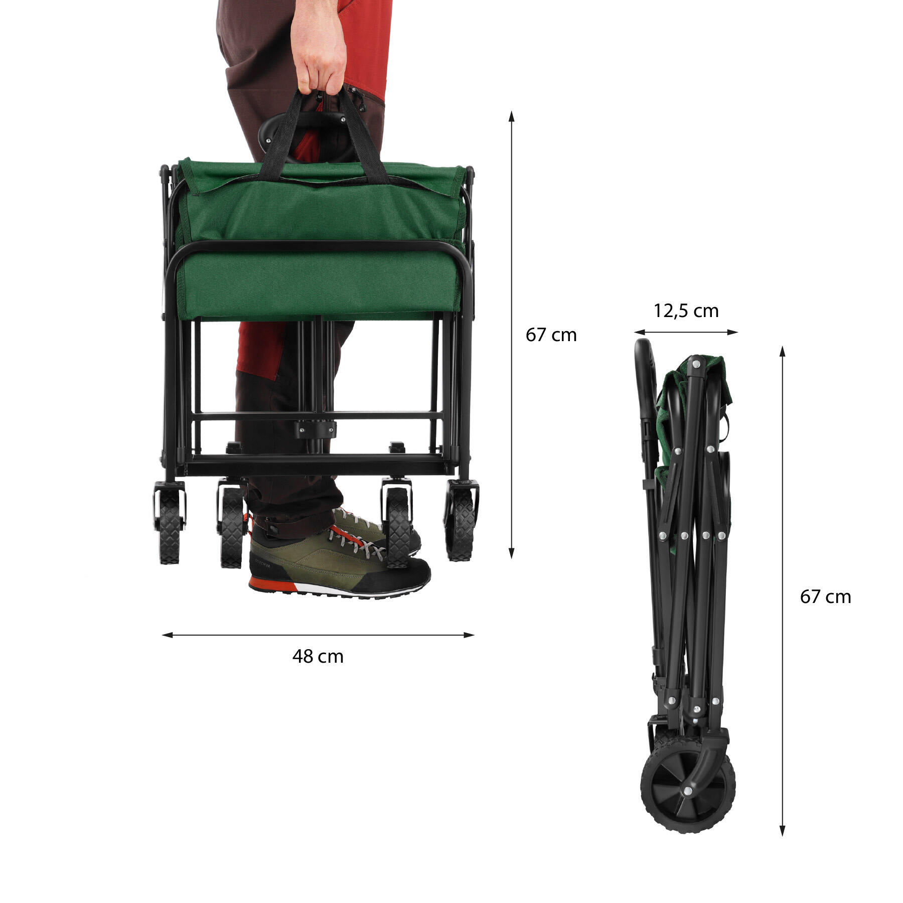 Opvouwbare toeristische trolley 70L Nils Camp | Decathlon