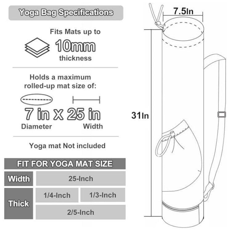 Black Professional Yoga Mat Carrying Bag
