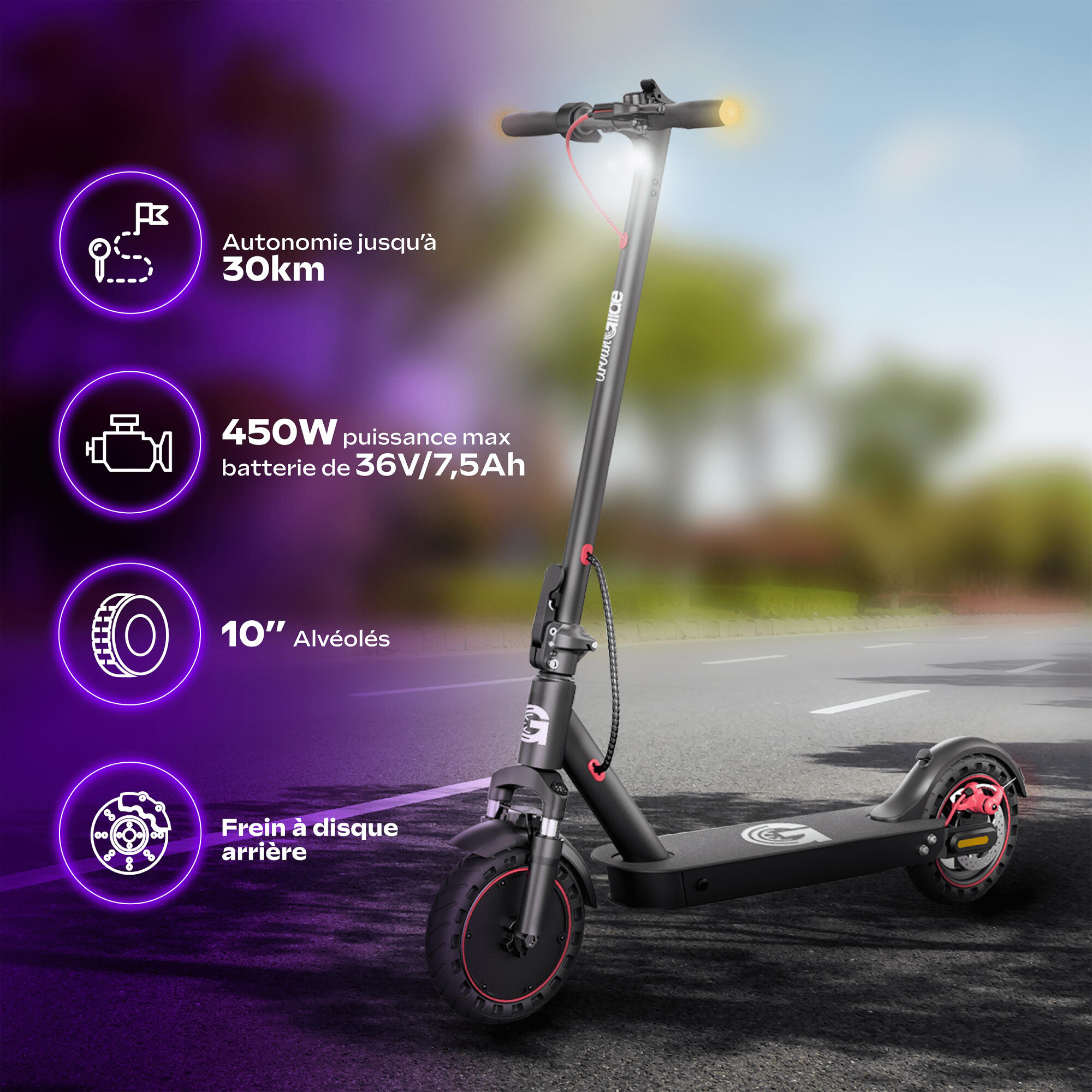 Trottinette Électrique Adulte 100 PRO 2 – 1100W - Jusqu'a 30 km ...