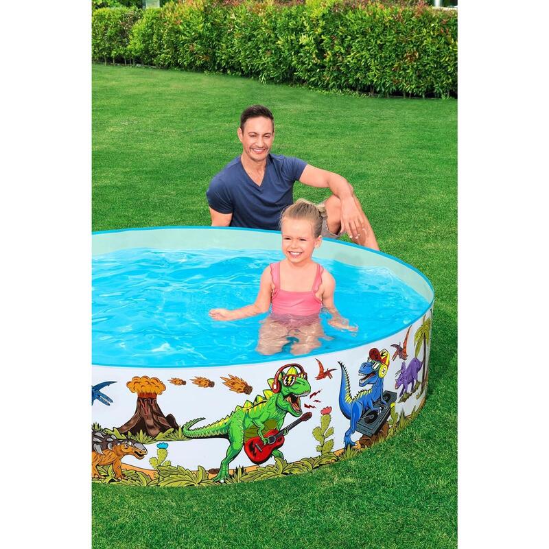 BESTWAY - Piscina cu perete rigid, 1.83 x 0.38 m, perete din PVC, podea ...