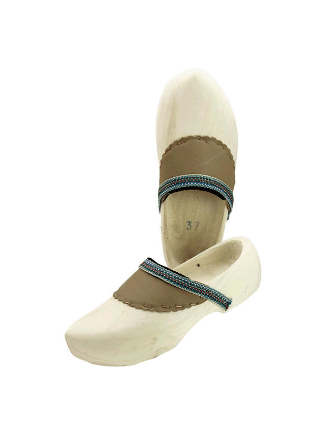 BOCKSTIEGEL scarpe casual Zoccoli di legno con finiture in pelle ...