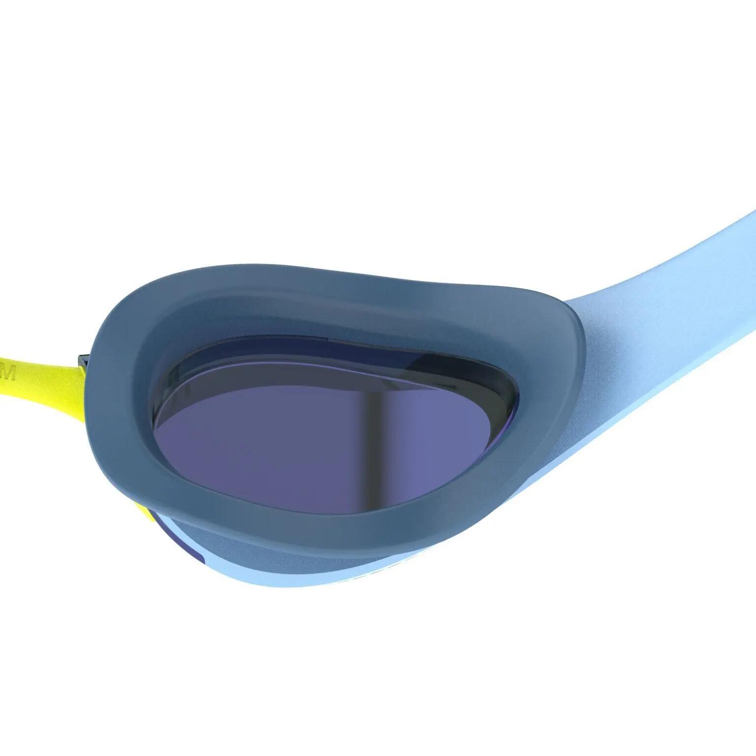 Speedo Fastskin Pure Focus Swim Goggles Mirror Blue/Grey | Decathlon