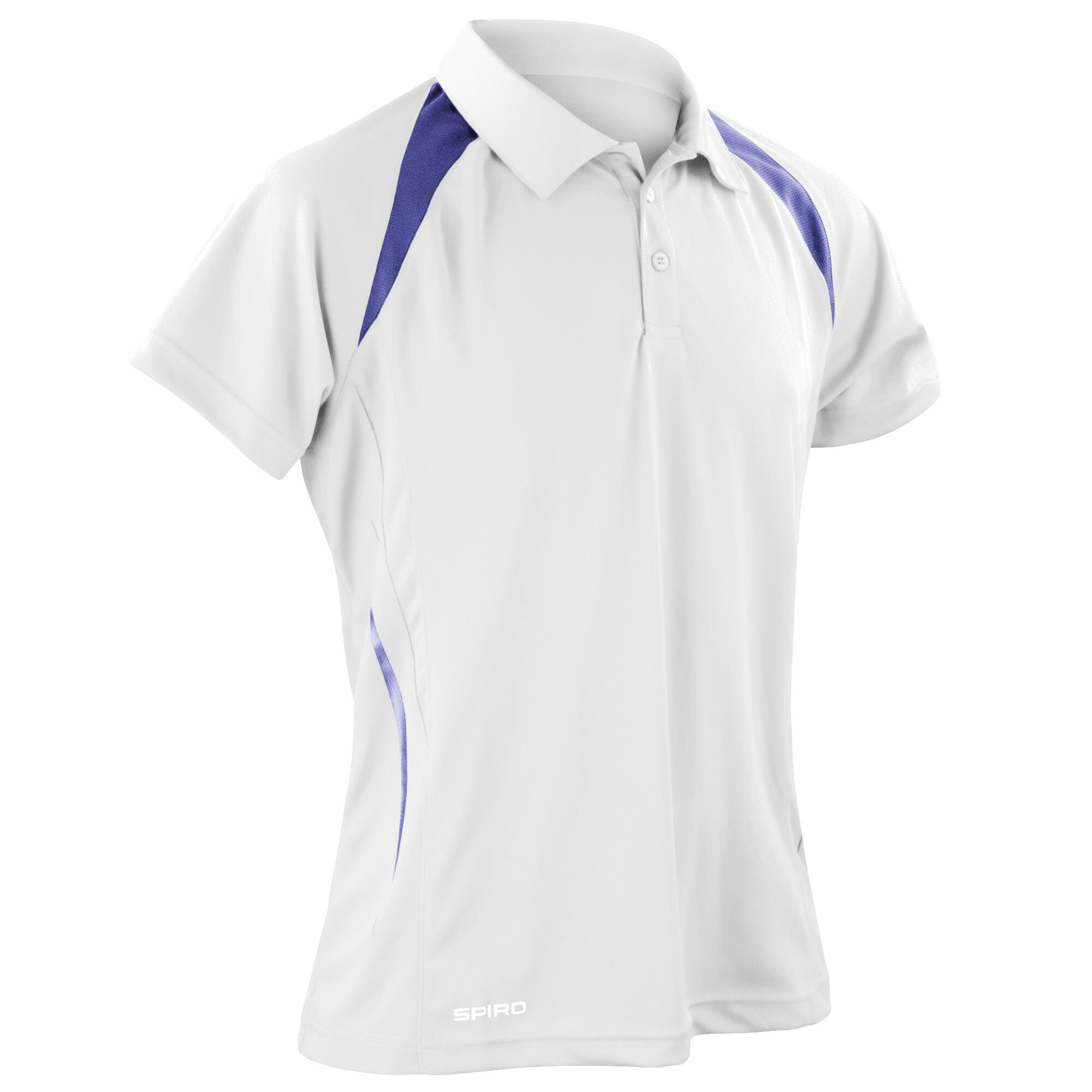 Mens Sports Team Spirit Performance Polo Shirt (White/Navy) | Decathlon